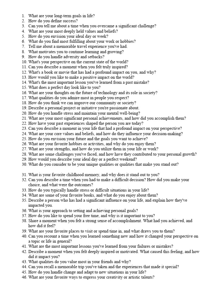 Open-Ended Questions | PDF