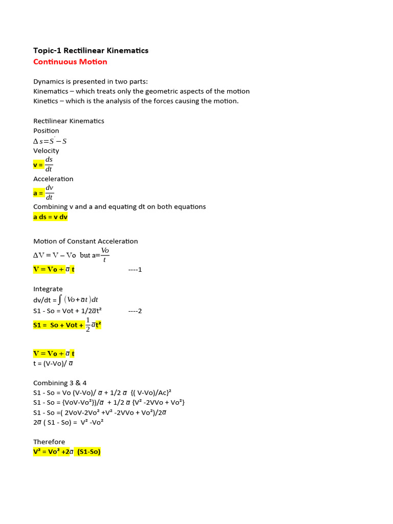 Day 2 Lesson Plan | PDF | Acceleration | Kinematics