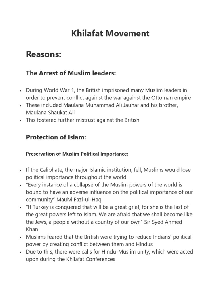 Khilafat Movement | PDF