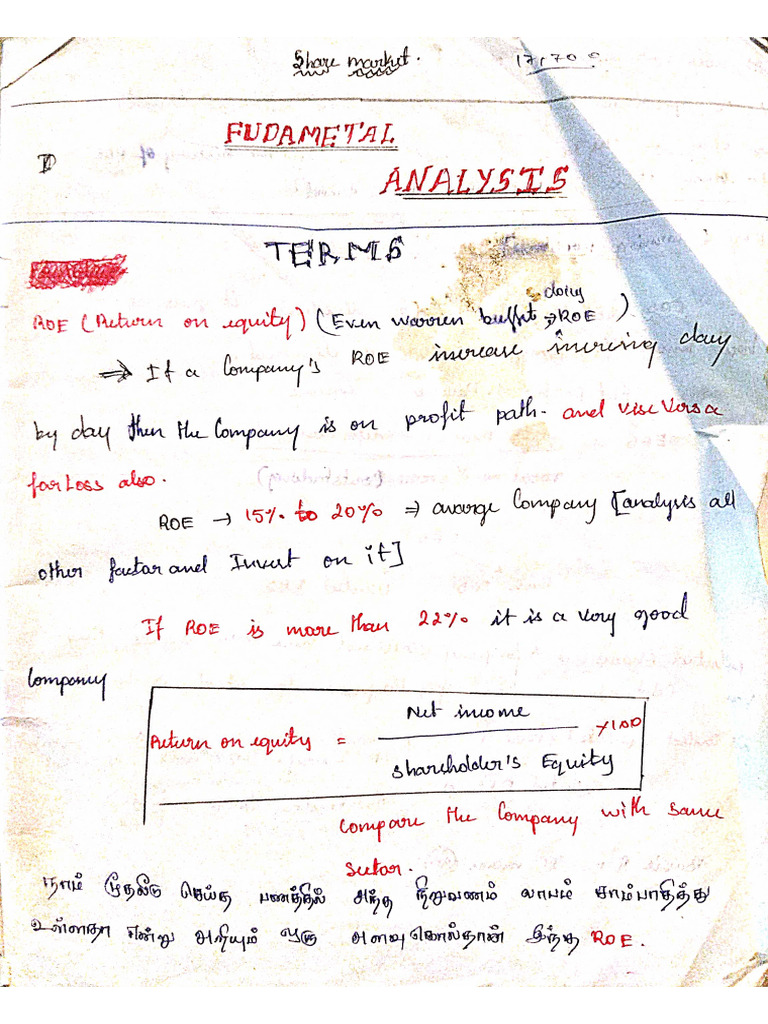 Stock Market Notes-1 | PDF