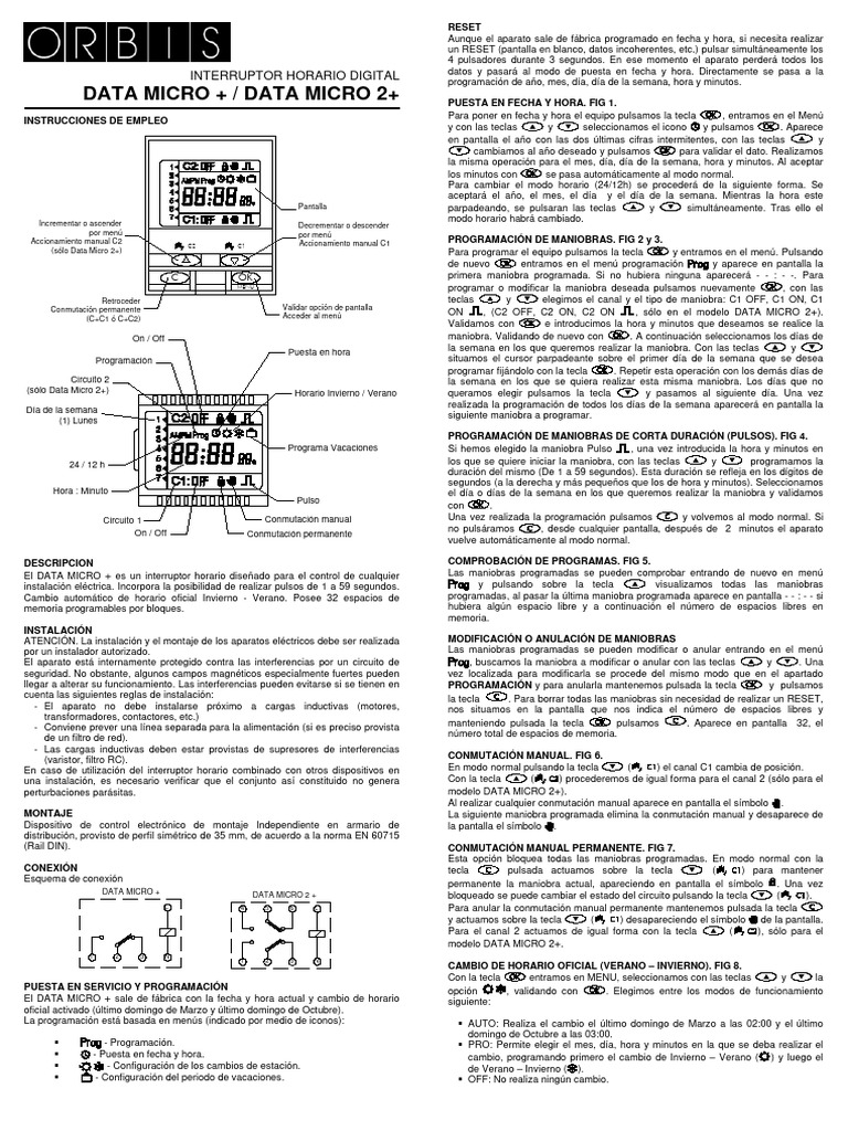 Programador Orbis Data Micro 2 | PDF | Componentes eléctricos ...