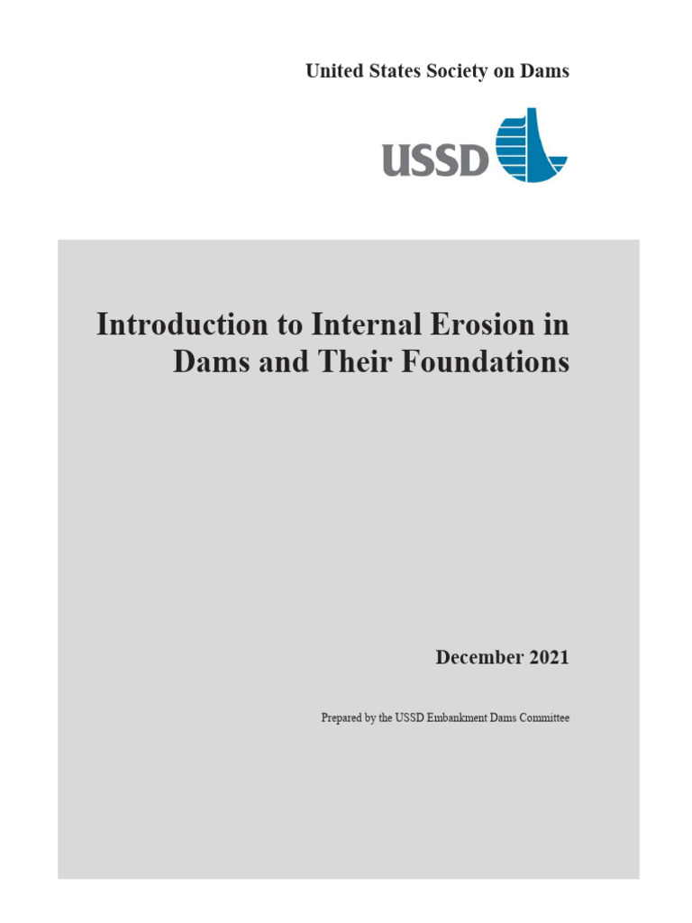 Introduction To Internal Erosion in Dams and Their Foundations 12 20 21 | Download Free PDF ...