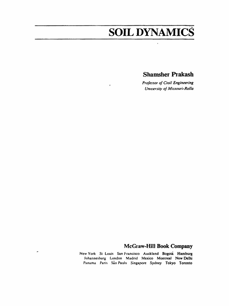 Soil Dynamics - Prakash | PDF