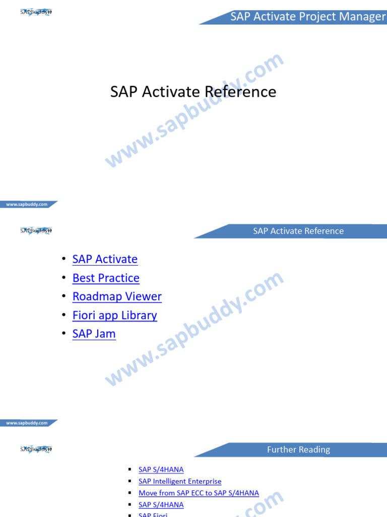 SAP Activate Reference | PDF | Cloud Computing | Internet Of Things