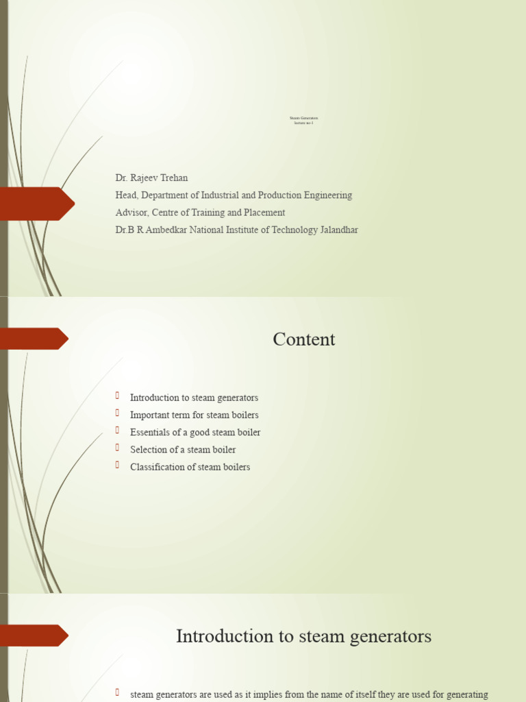 Overview of Steam Generators and Boilers | PDF | Boiler | Steam