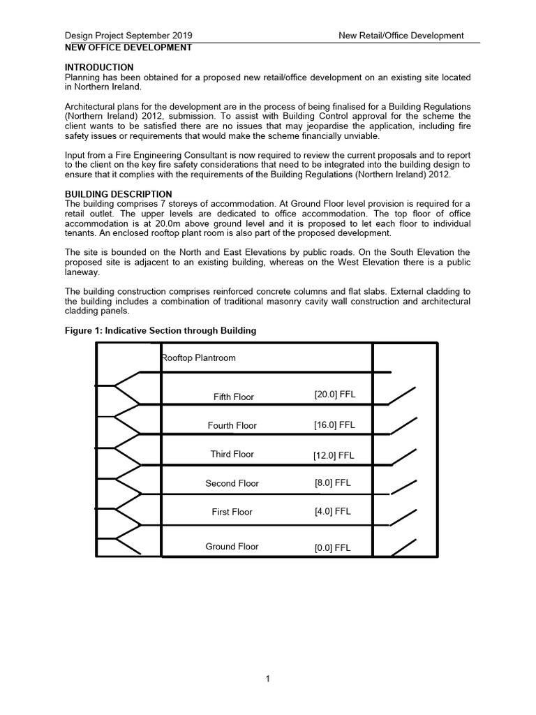Fire Safety Report for Office Development | PDF | Building Engineering ...