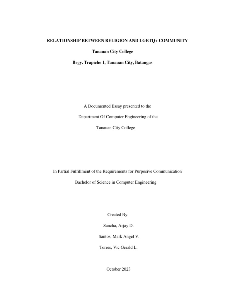 Purcomm Research | PDF | Lgbt | LGBTQIA+ Studies