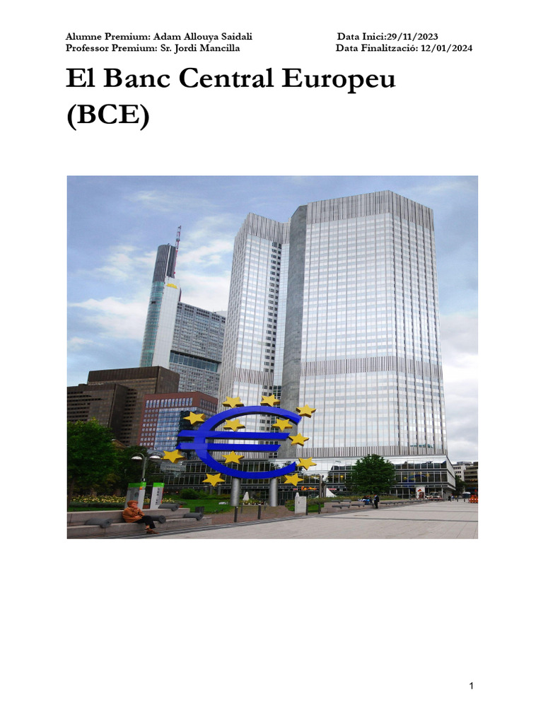 El Banc Central Europeu (BCE) | PDF