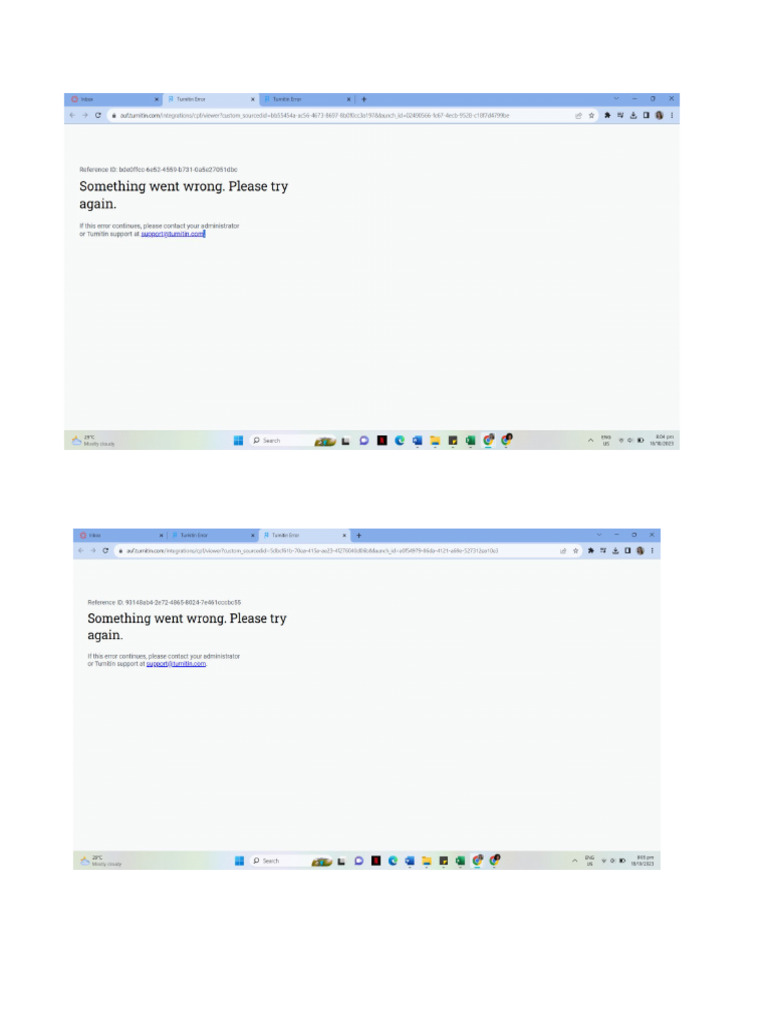 Turnitin Error - Worksheets 2-4 | PDF