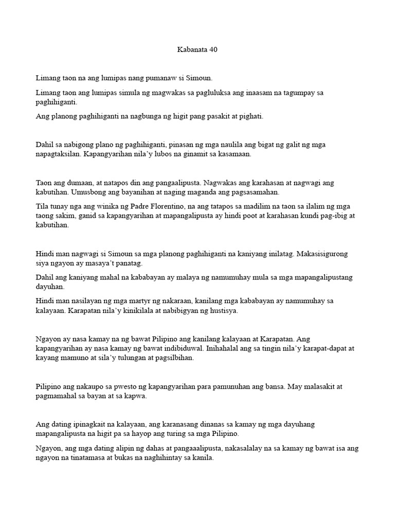 Kabanata 40 | PDF