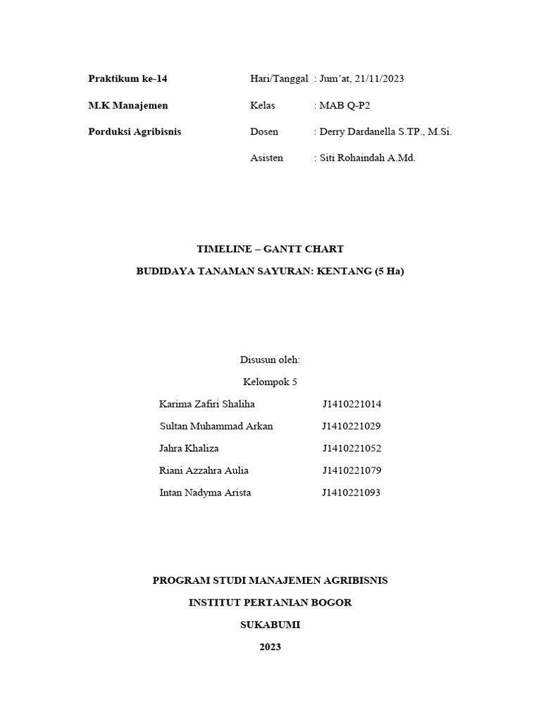 Kel 5 - QP2 - MPA Gantt Chart | PDF