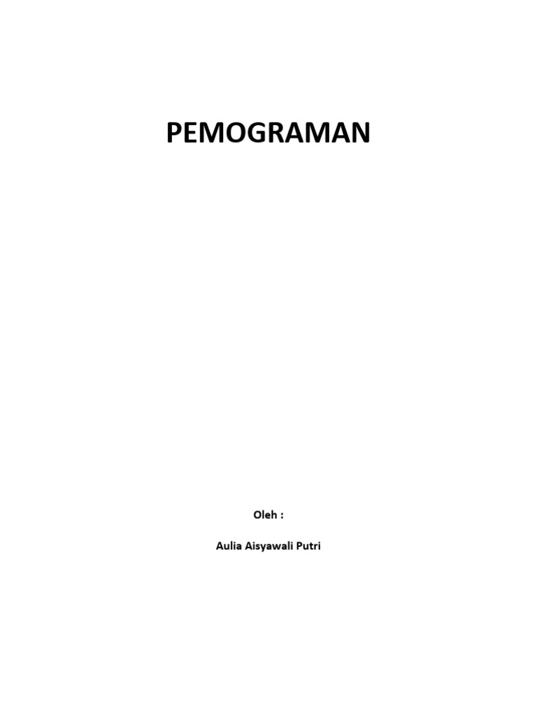 PEMOGRAMAN | PDF