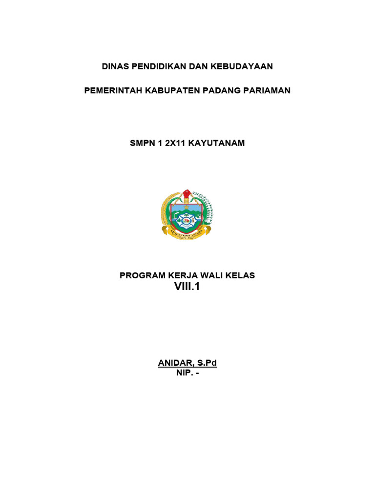 Program Kerja Wali Kelas 12 IIS.2 V | PDF