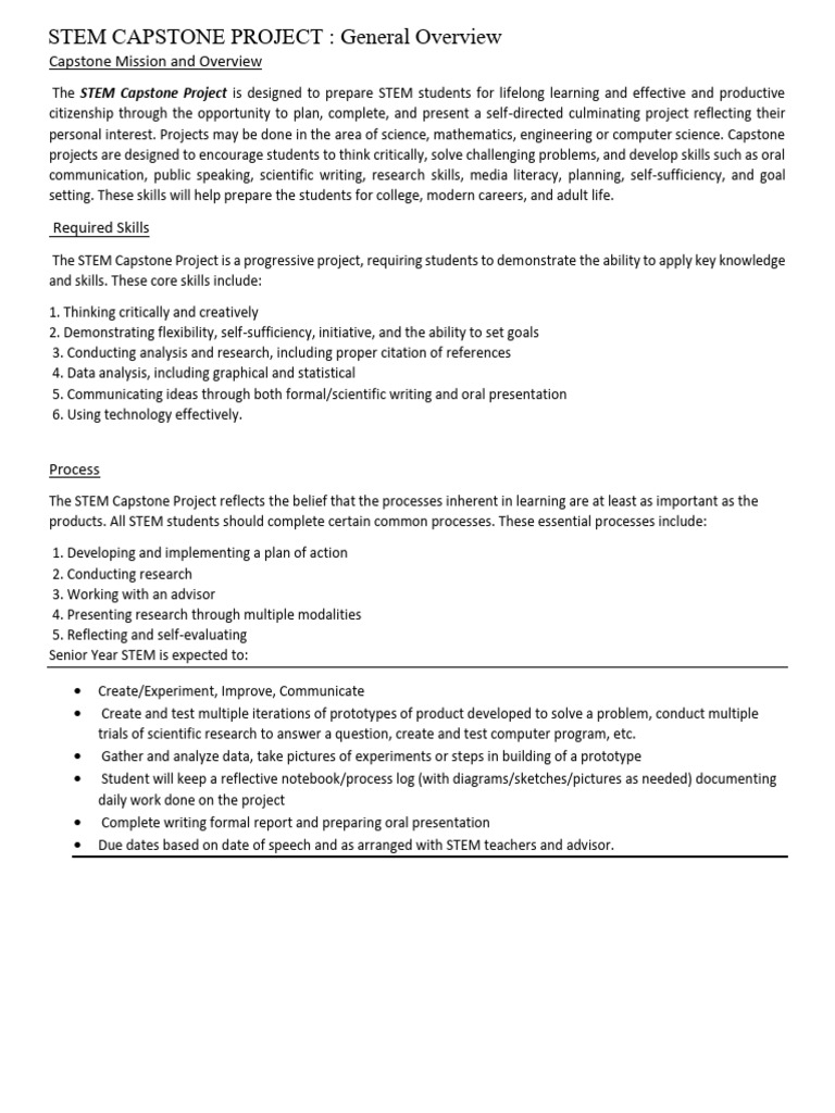 Capstone Paper General Format | PDF | Science, Technology, Engineering ...