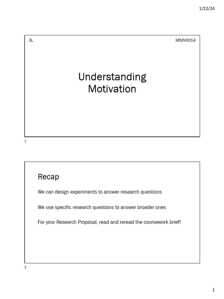 3L - Understanding Motivation Lecture Slides | PDF | Motivational ... 3L - Understanding Motivation Lecture Slides | PDF | Motivational ...