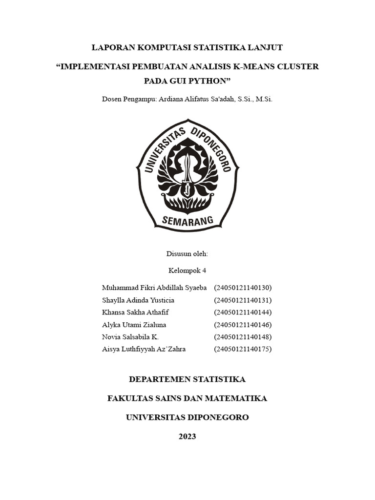 K-Means Clustering dengan GUI Python | PDF