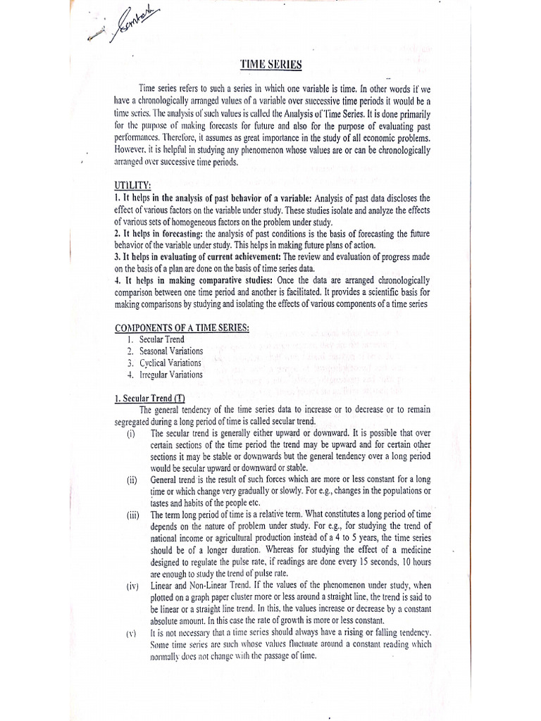 Time Series | PDF