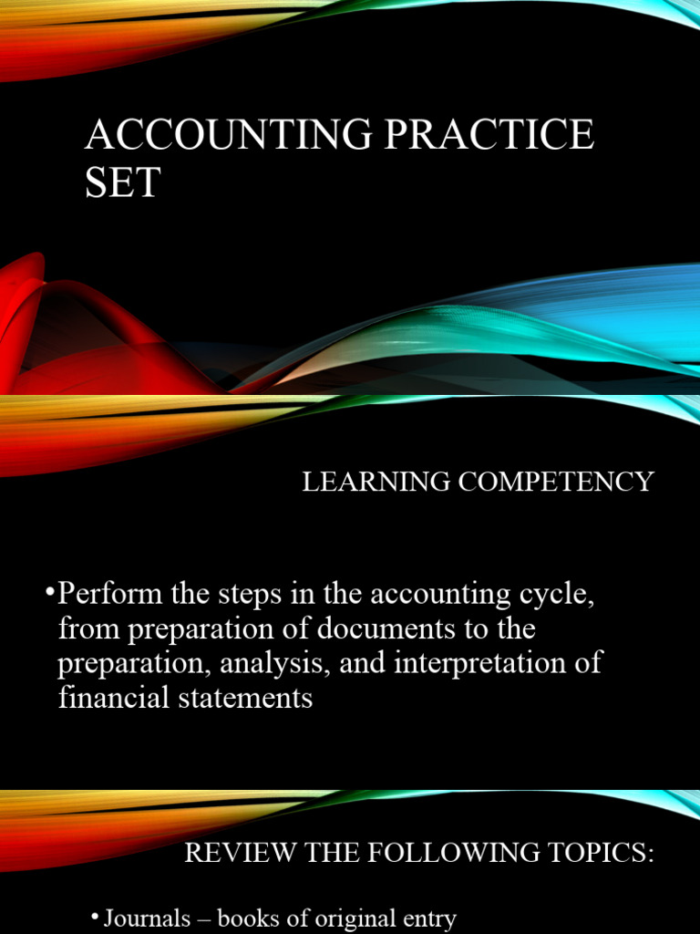 Accounting Practice Set Overview | PDF | Receipt | Invoice