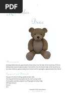 Free Izzy Teddy Bear Knitting Pattern | PDF | Home & Garden