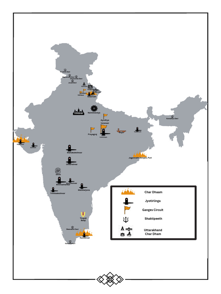 Spiritual Map | PDF | Pilgrimage | Hindu Worship