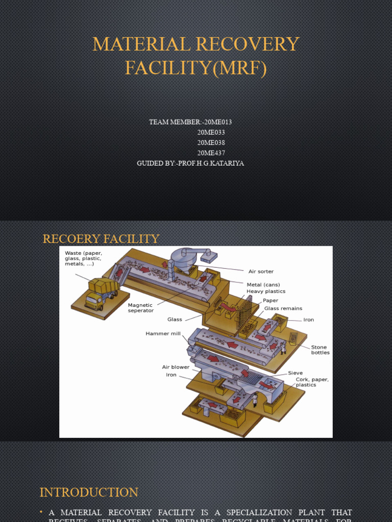 Material Recovery Facility (MRF) | PDF | Chemistry | Industrial Processes