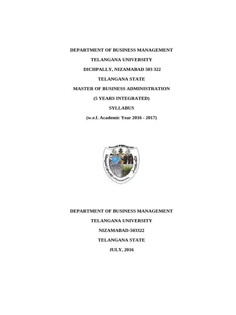 Imba VTH Semester Sallybus | PDF