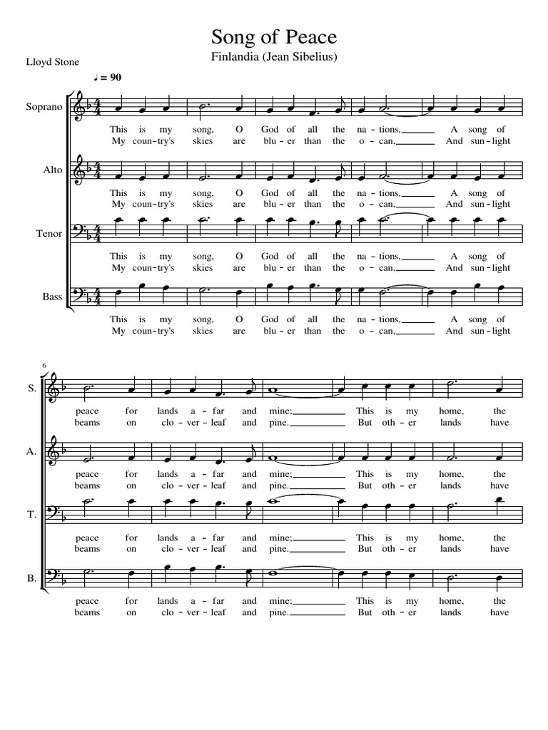Song of Peace - SATB | PDF