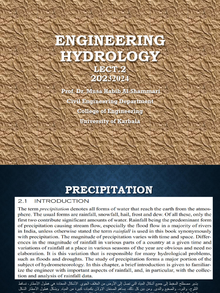 2 - Engineering Hydrology Lect.2 | PDF