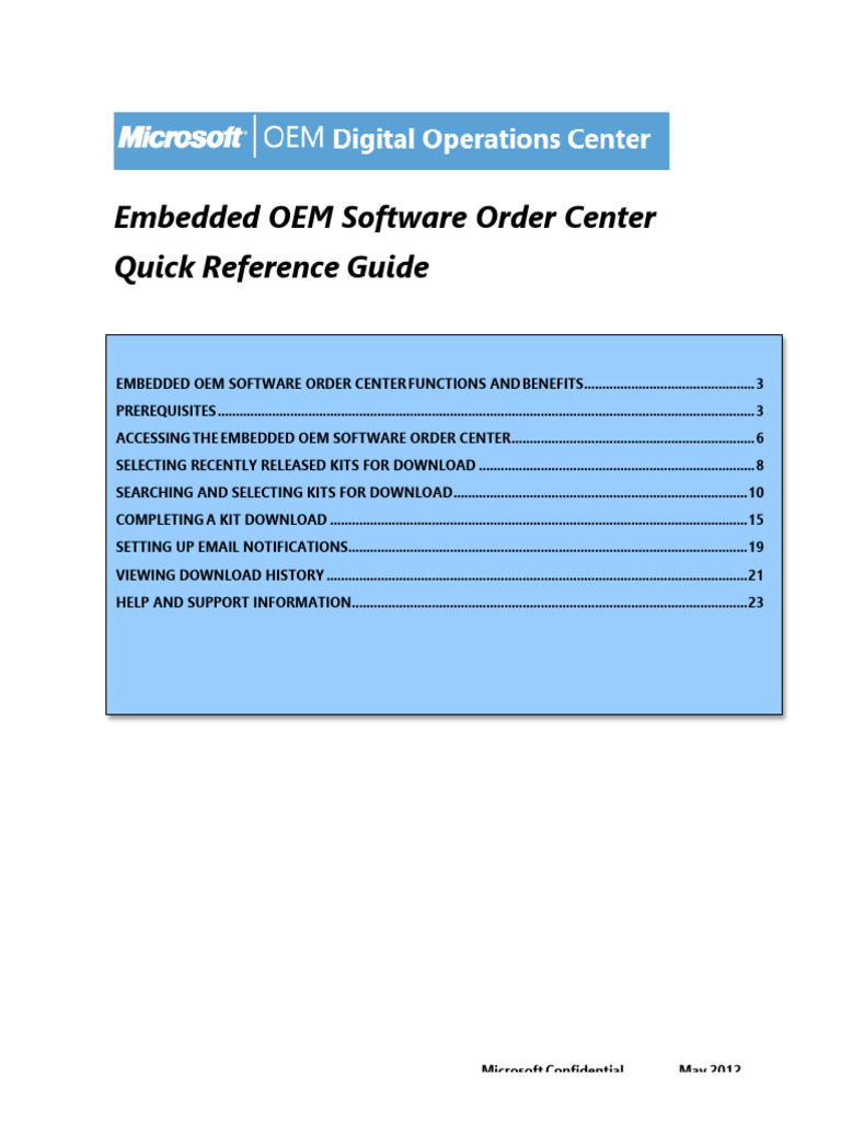 Embedded OEM SOC Quick Reference Guide | PDF | Microsoft | Microsoft Excel