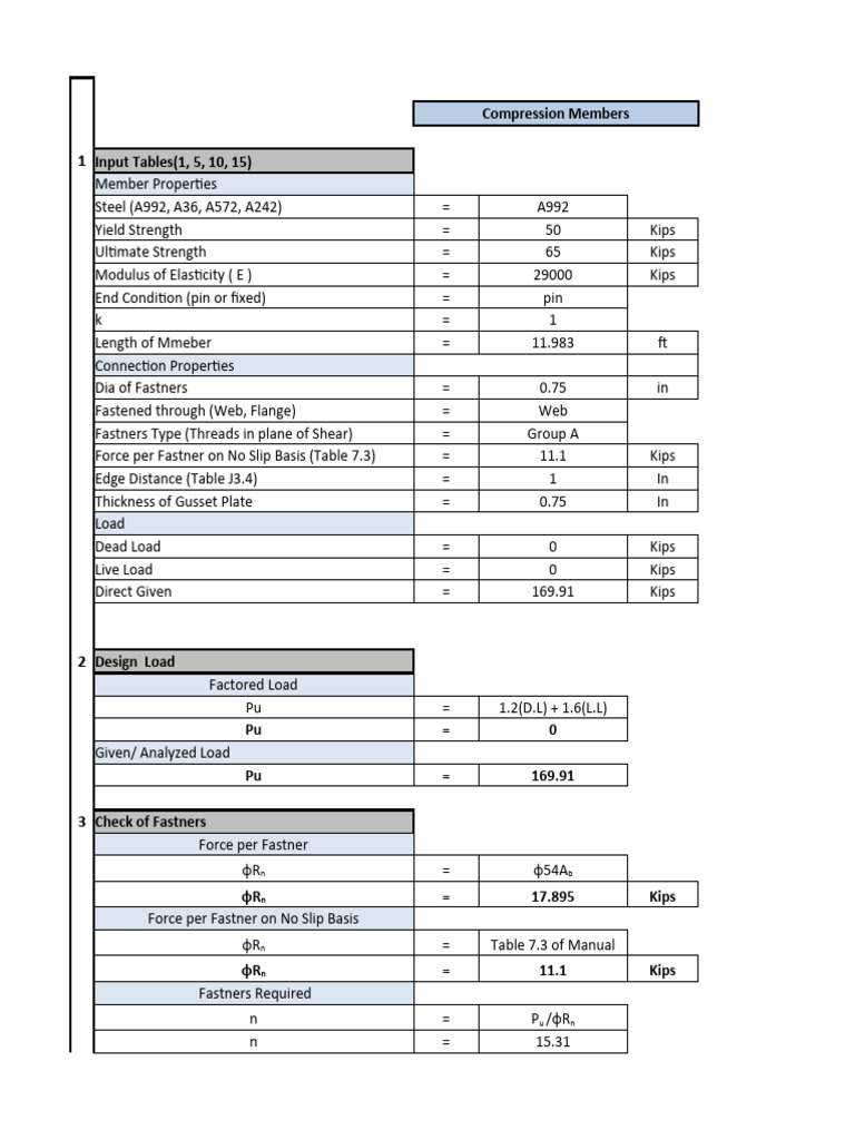 Compression Design | PDF | Buckling | Strength Of Materials