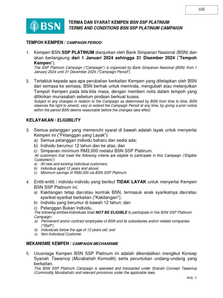 SSP Platinum TNC | PDF