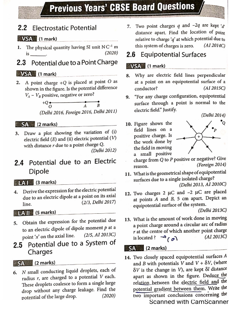 10 Years Questions of Capacitor | PDF