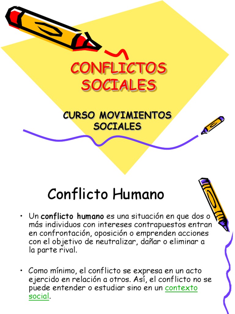 Definición y Tipos de Conflictos Sociales | PDF | Conflicto social ...