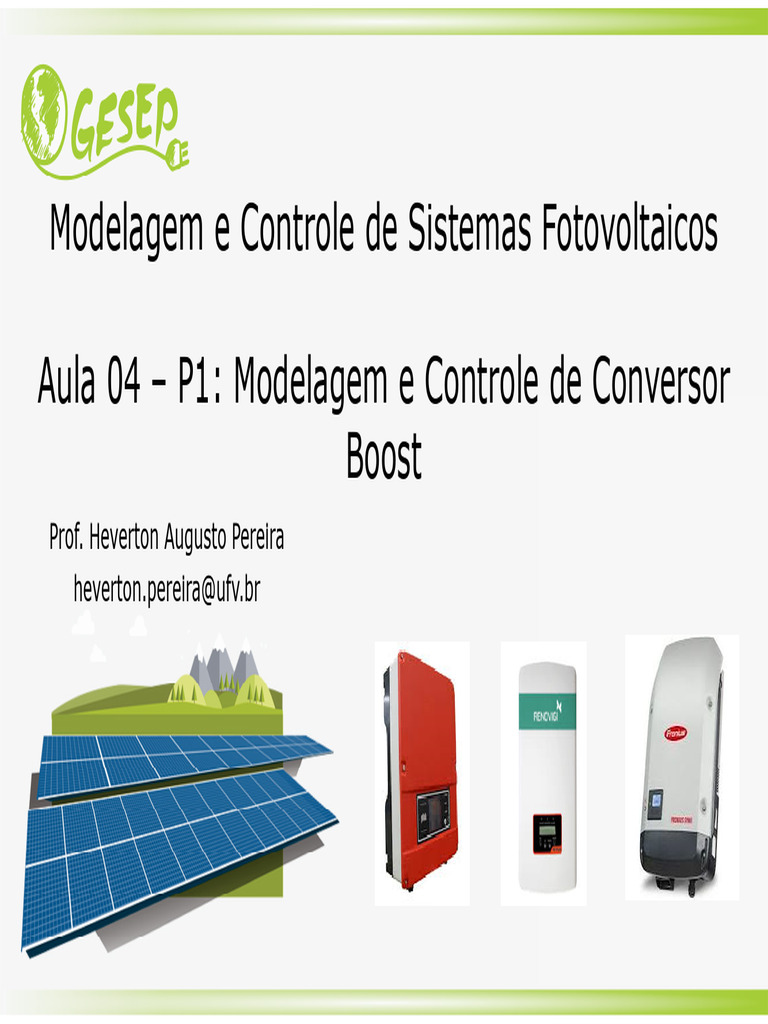 Aula 04 P1 Modelagem e Controle de Conversor Boost | PDF | Transformada de Laplace | Engenharia ...