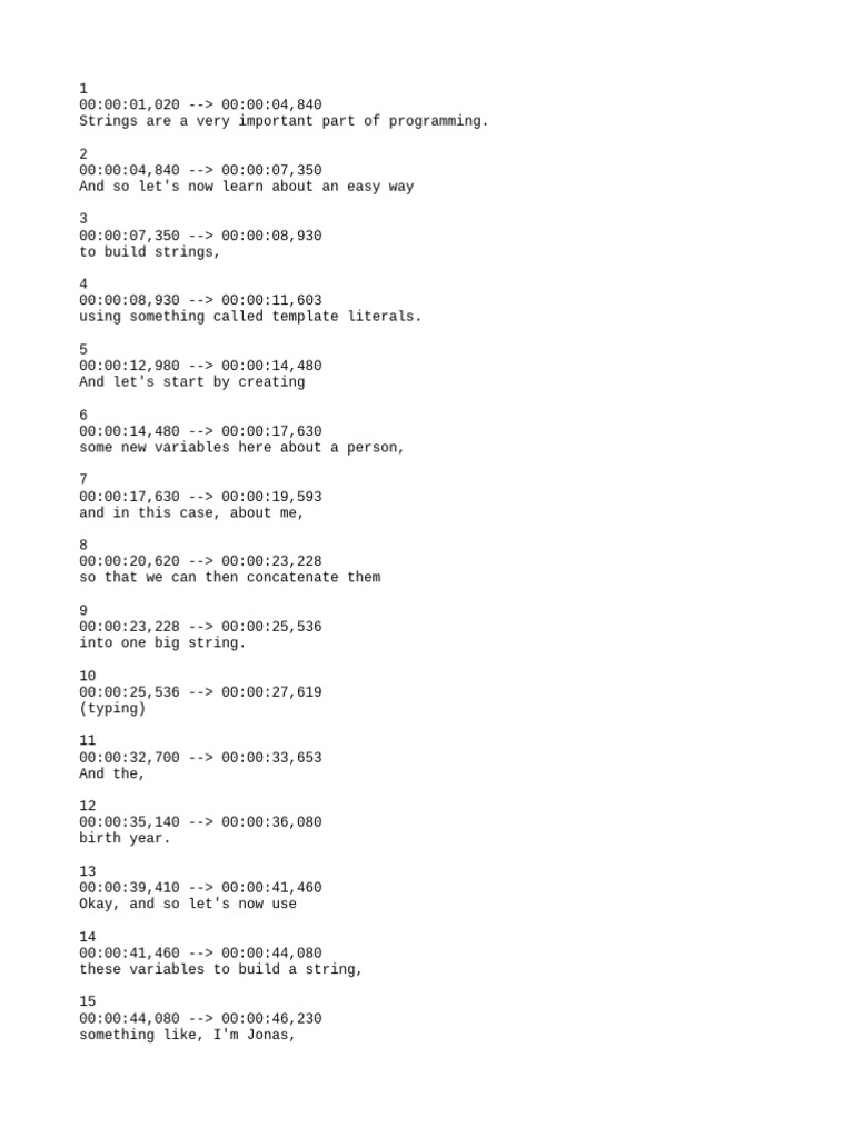 013 Strings and Template Literals - en | PDF | Quotation Mark | String (Computer Science)
