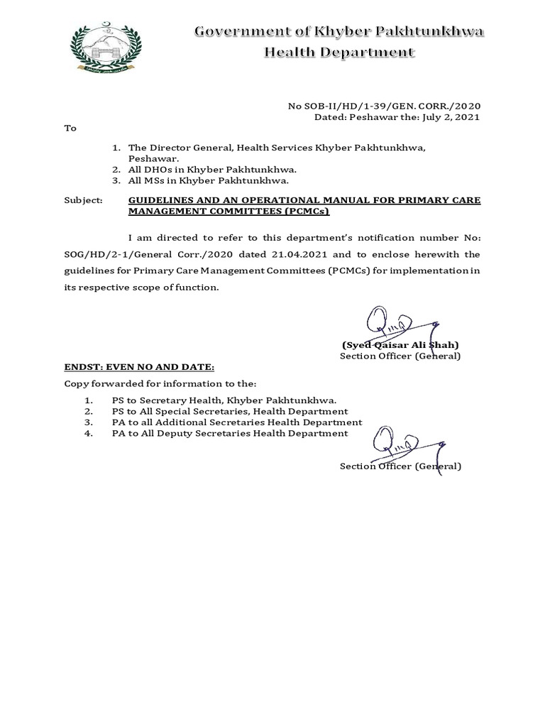 Guidelines For PCMC | PDF | Health Care | Non Governmental Organization