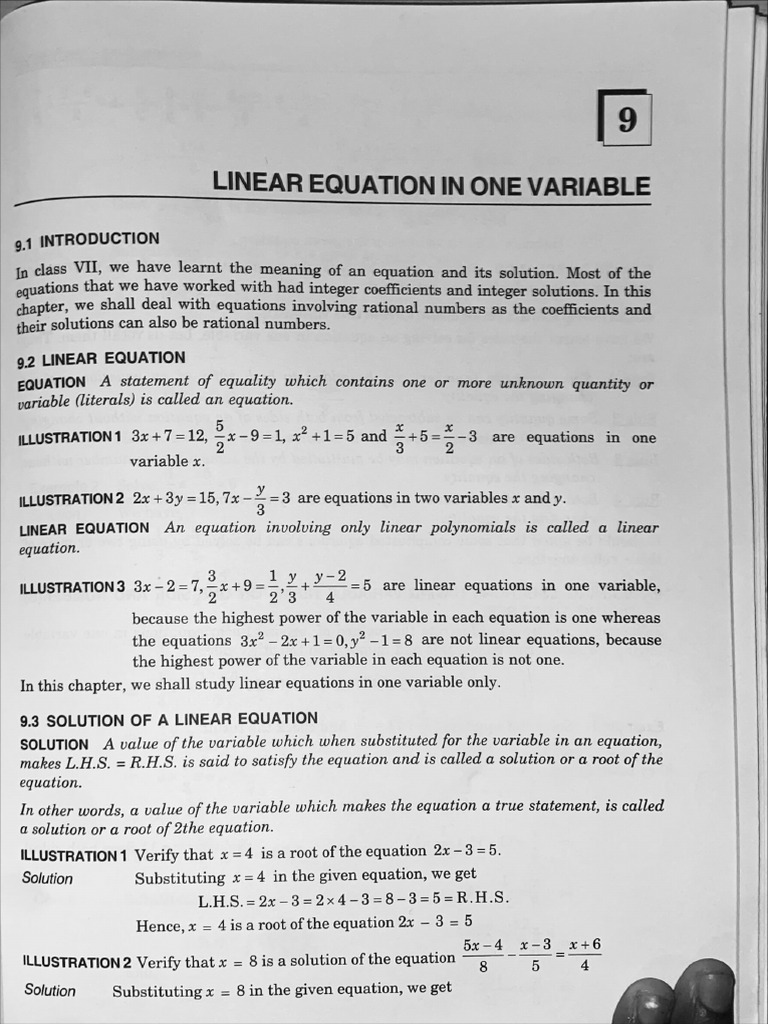 Linear Equations | PDF