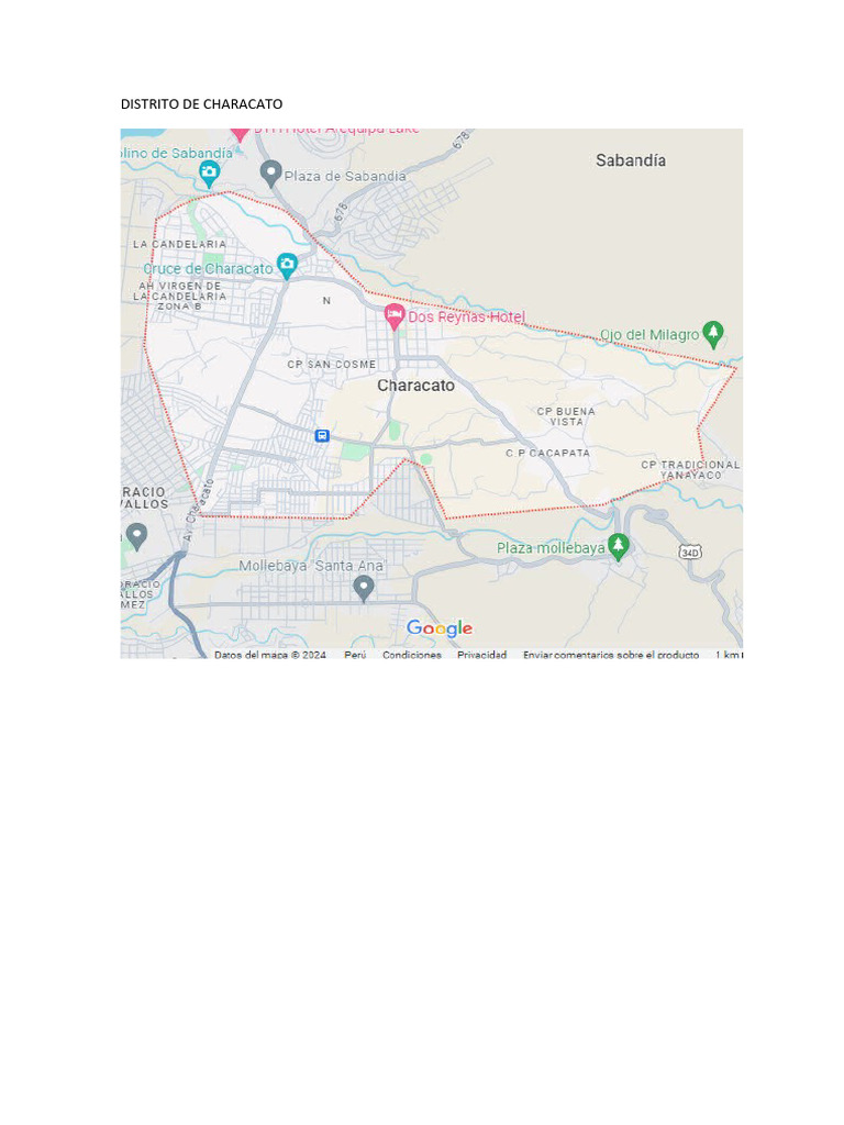 Mapa de Arequipa Characato | PDF