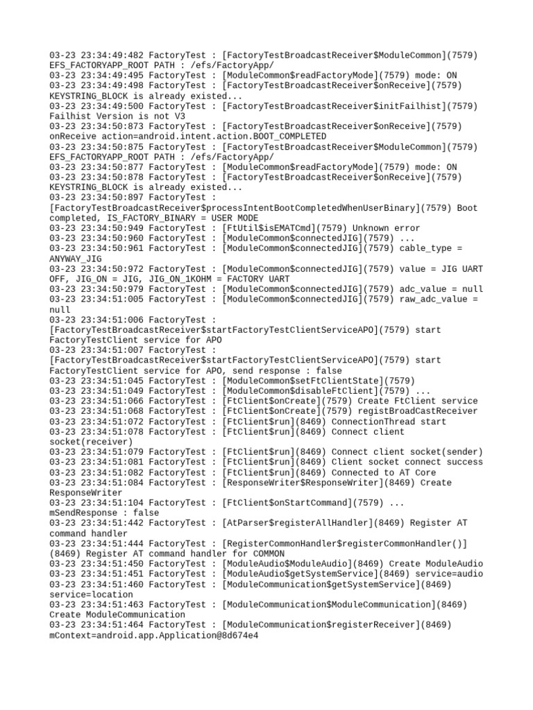 First Boot Log | PDF | Software Engineering | System Software