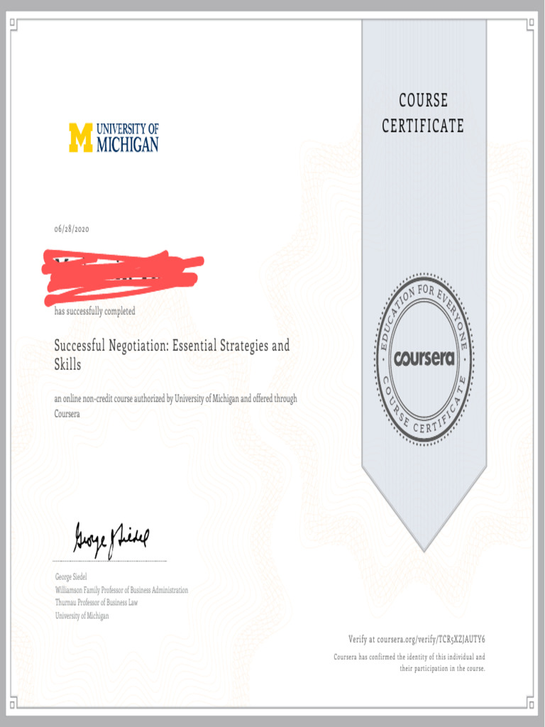Negotiation Skills Certificate | PDF