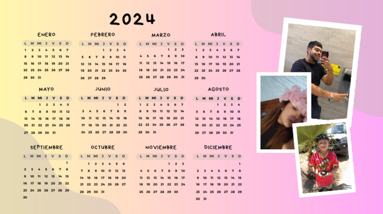 Calendario Almanaque 2024 Fotográfico Gris | PDF | Unidades de medida ...
