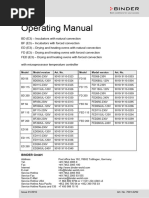 Binder Incubators BD ED FD Manual | PDF | Ac Power Plugs And Sockets