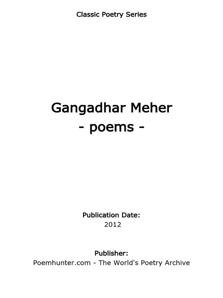 Gangadhar Meher 2012 9 | PDF | Poetry