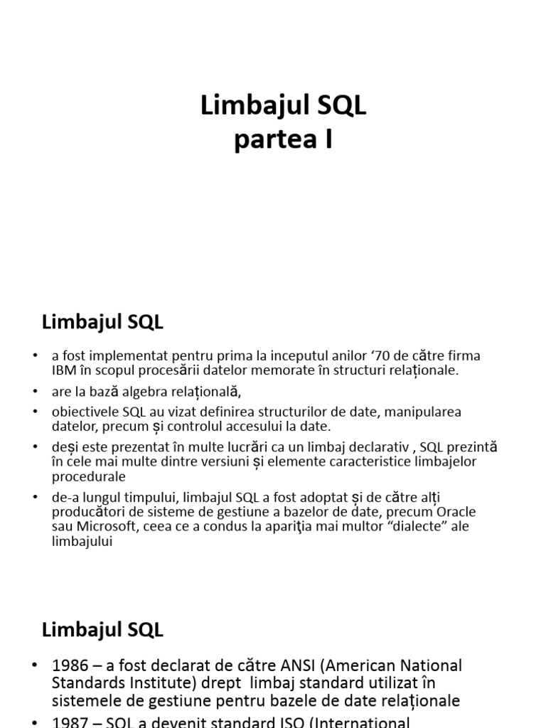 SQL I | PDF