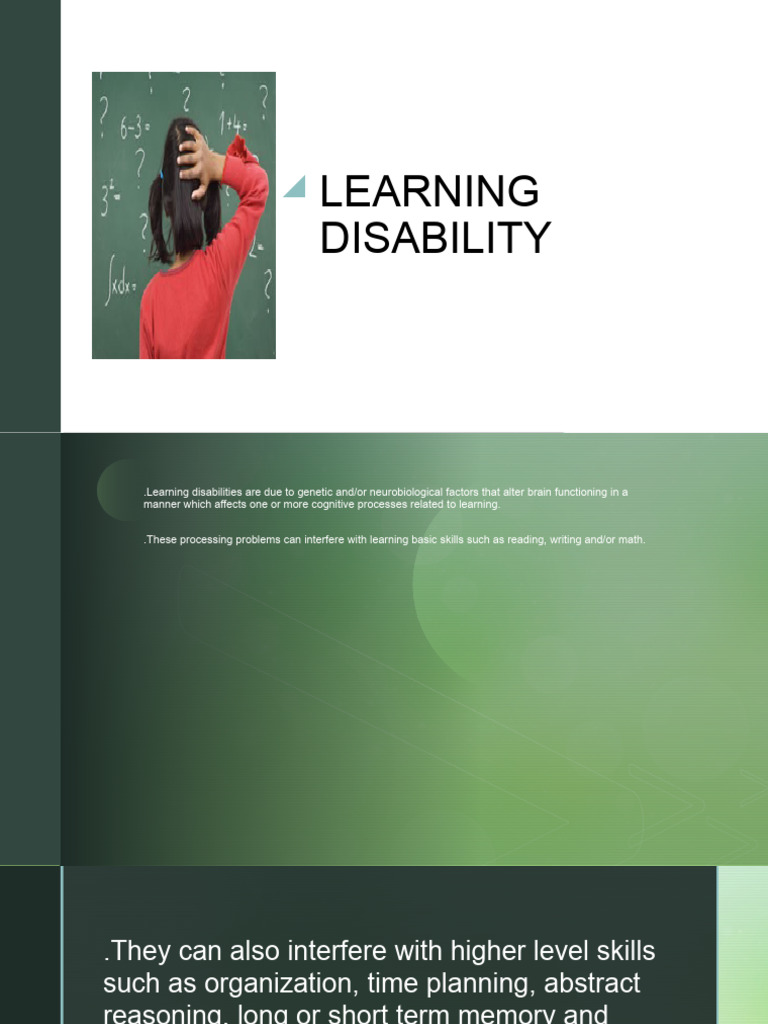 Learning Disability | PDF | Mental Disorder | Intellectual Disability