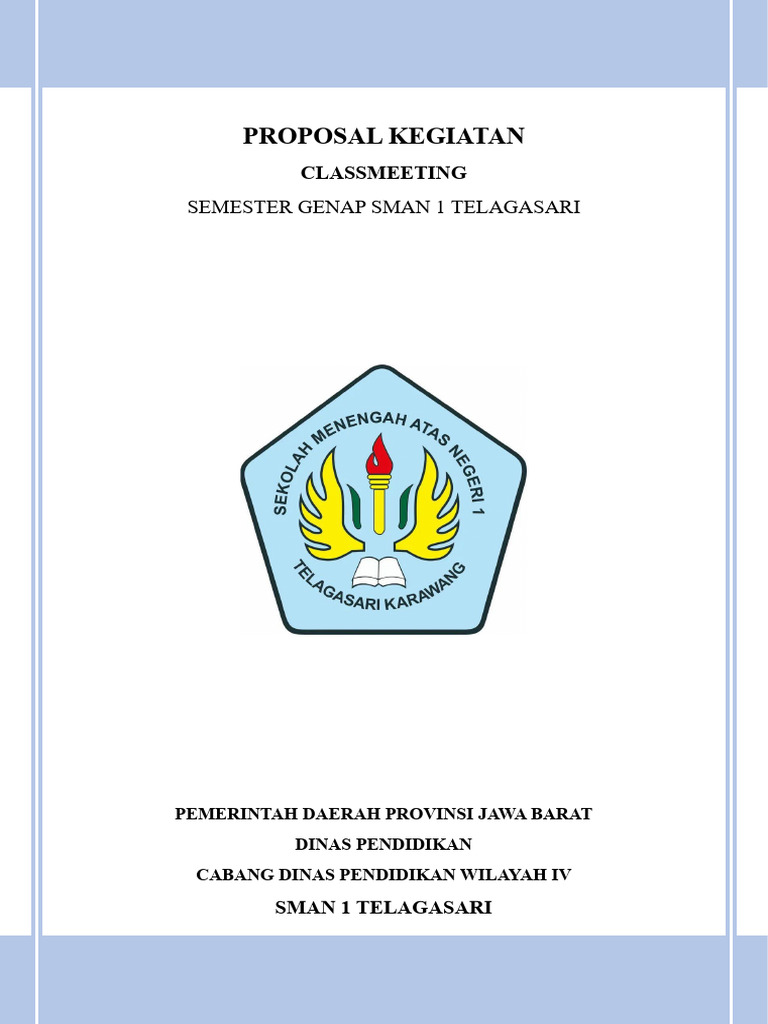 Contoh Proposal Kegiatan SMAN 1 TELAGASARI | PDF