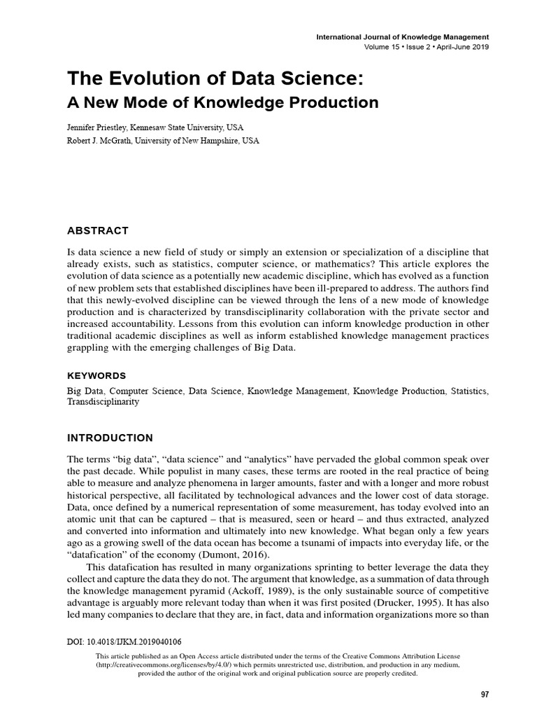 The Evolution of Data Science A New Mode of Knowle | Download Free PDF ... The Evolution of Data Science A New Mode of Knowle | Download Free PDF ...