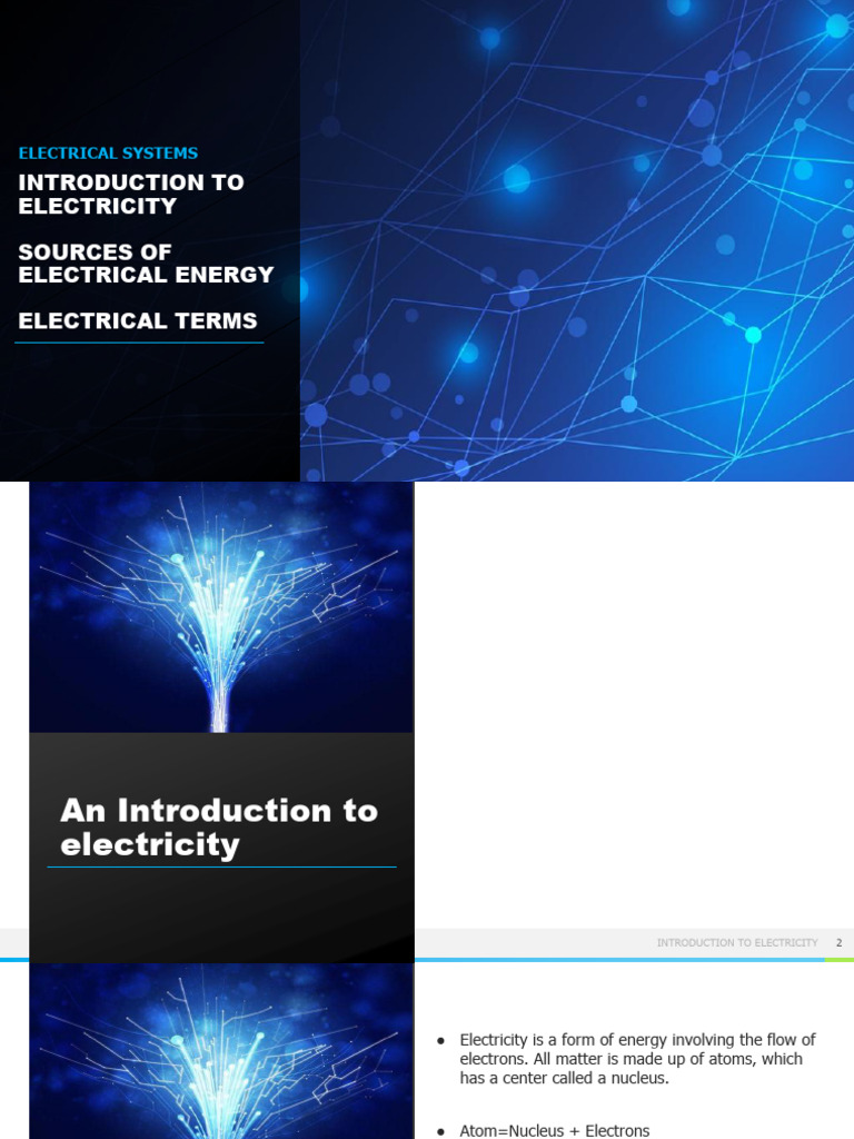 Sources of Electrical Energy Explained | PDF | Energy Development ...