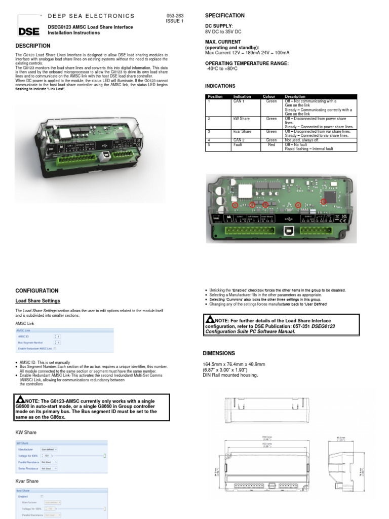 DSE-G0123-AMSC-Installation-Instructions (1) | PDF | Electrical Engineering | Computing