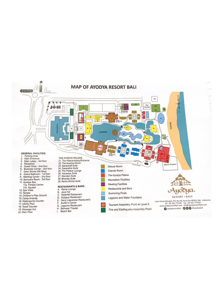 Map of Ayodya Resort Bali | PDF